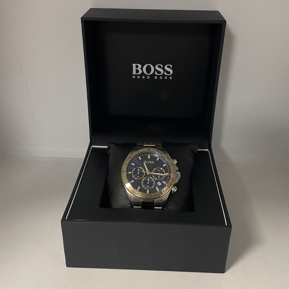 Pre-owned Hugo Boss Hero Sport Lux Mens Two Tone Chronograph Watch HB ...
